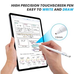 Stylus Pen for Amazon Fire HD 8 Plus Pencil, EDIVIA Active Stylus Pen with 1.5mm Ultra Fine Metal Tip Pencil Stylus for Amazon Fire HD 8 Plus Drawing and Sketching Pen,White