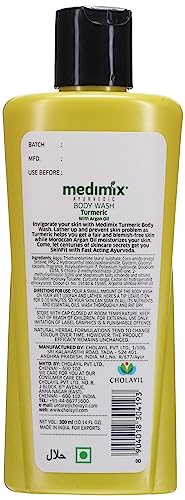 Medimix Ayurvedic Turmeric & Argan Oil Body Wash For Blemish Free Skin (300 ml / 10.14 fl oz)