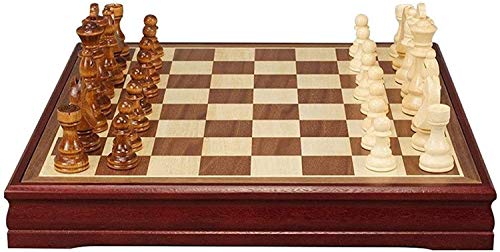 Chess Portable Set Board Set Game Solid Wood Board High-Grade Wooden Set, Adult and Children's Gifts and Board Games Development of Intellectual Entertainment Family Gatherings LQHZW