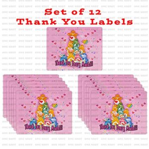 one shot care bears party favors supplies thank you stickers only