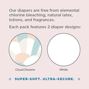 Amazon Brand - Mama Bear Plush Protection Diapers, Hypoallergenic, Size 3, 40 Count, White and Cloud Dreams