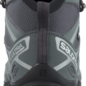 Salomon X Ultra Pioneer MID CLIMASALOMON Waterproof Hiking Boots for Women Trail Running Shoe, Ebony/Stormy Weather/Wine Tasting, 7.5