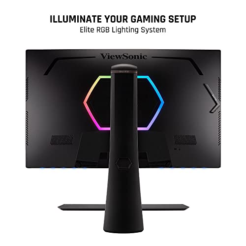 ViewSonic ELITE XG320Q 32 Inch 1440p 0.5ms 175Hz Gaming Monitor with GSYNC Compatible, HDR600, 99% AdobeRGB, HDMI, DisplayPort and Advanced Ergonomics for Esports,Black