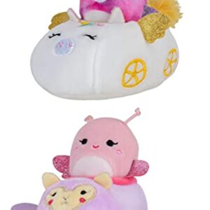 Squishmallow Official Kellytoy Mystery 4 Pack ~ 8 inch, 5 inch, 3.5 inch Clip and 2" Mini Squishville Set