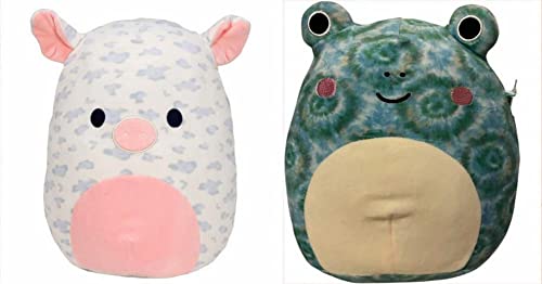 Squishmallow Official Kellytoy Mystery 4 Pack ~ 8 inch, 5 inch, 3.5 inch Clip and 2" Mini Squishville Set