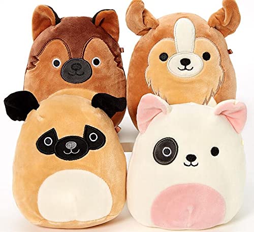 Squishmallow Official Kellytoy Mystery 4 Pack ~ 8 inch, 5 inch, 3.5 inch Clip and 2" Mini Squishville Set