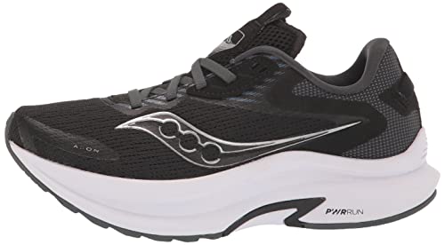 Saucony Women's AXON 2 Running Shoe, Black/White, 7.5