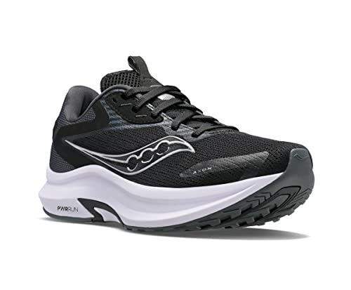 Saucony Women's AXON 2 Running Shoe, Black/White, 7.5