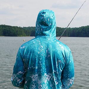 KastKing UPF 50 Fishing Hoodie Shirt For Men And Women, Long Sleeve Fishing Hiking Shirt, Breathable Moisture Wicking, TP,XL