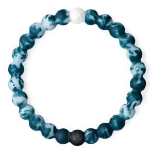 lokai hawaiian silicone beaded bracelet for women & men, the surf collection - ohana, (large, 7 inch circumference) - silicone jewelry fashion bracelet slides-on for comfortable fit