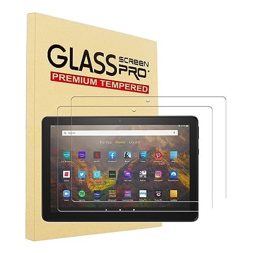 YINOVEEN 2 Pack Tempered Glass Screen Protector for Amazon Fire HD 10 (11th Gen 2021 Released) for Fire HD 10/Fire HD 10 Plus 10.1 inch, 9H Hardness(Not Fit old HD 10 Before 2021 April)