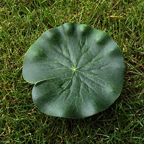 ifundom 5Pcs Lily Pads for Ponds, Artificial Lotus- Water Lily Pads Leaves & Floating Foam Lotuses for Garden Fish Pond Aquarium Pool Wedding Decor