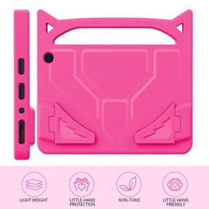 All-New Fire HD 10 & Fire HD 10 Plus Tablet Case for Kids(11th Generation, 2021 Release),Lightweight Shockproof Kid-Proof Cover with Stand Kids Case for Amazon Fire HD 10 Tablet&Kids Pro Tablet,Rose