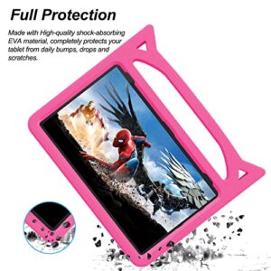 All-New Fire HD 10 & Fire HD 10 Plus Tablet Case for Kids(11th Generation, 2021 Release),Lightweight Shockproof Kid-Proof Cover with Stand Kids Case for Amazon Fire HD 10 Tablet&Kids Pro Tablet,Rose