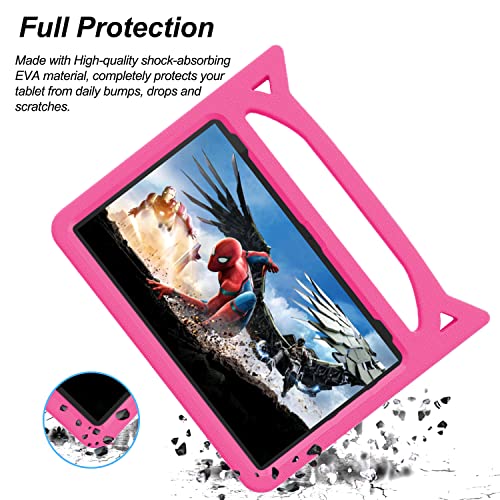 All-New Fire HD 10 & Fire HD 10 Plus Tablet Case for Kids(11th Generation, 2021 Release),Lightweight Shockproof Kid-Proof Cover with Stand Kids Case for Amazon Fire HD 10 Tablet&Kids Pro Tablet,Rose