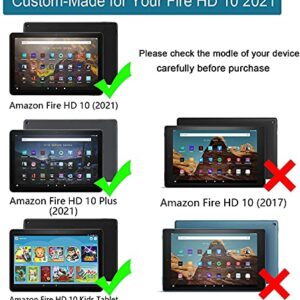 All-New Fire HD 10 & Fire HD 10 Plus Tablet Case for Kids(11th Generation, 2021 Release),Lightweight Shockproof Kid-Proof Cover with Stand Kids Case for Amazon Fire HD 10 Tablet&Kids Pro Tablet,Rose