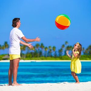 4 Pieces Beach Balls for Kids Inflatable Beach Balls Large Rainbow Pool Toys Swimming Pool Party Ball for Summer Beach Water Play Toy, Pool and Party Favor (10 Inch)