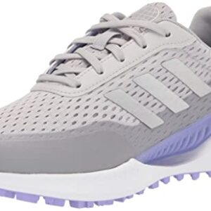 adidas Women's SUMMERVENT Spikeless Golf Shoes, Grey Two/Silver Metallic/Light Purple, 8