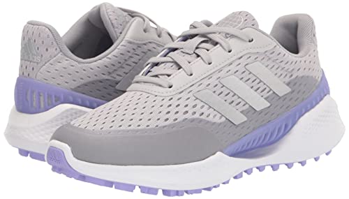 adidas Women's SUMMERVENT Spikeless Golf Shoes, Grey Two/Silver Metallic/Light Purple, 8