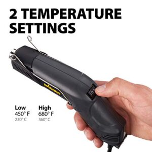 Wagner Spraytech 2410909 HT400 Craft Kit Heat Gun, Heat Gun Kit for Crafting, Embossing, Candle Making, Shrink Wrapping, and More, Embossing Heat Tool Craft Gun, Dual Temperature 680 & 450 degrees