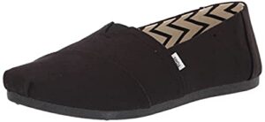 toms women's, alpargata recycled slip-on black