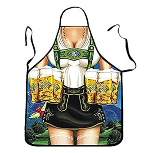 moldtas oktoberfest apron dirndl apron for german oktoberfest party costume, novelty apron for woman female funny apron for kitchen cooking bbq baking