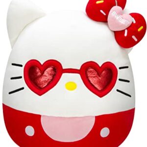 Squishmallows Hello Kitty with Red Glasses 14-Inch Plush - Sanrio Ultrasoft Stuffed Animal Large Plush Toy, Official Kellytoy Plush