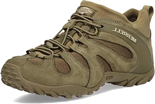 Merrell Men's Cham 8 Stretch Tactical Industrial Shoe, Dark Olive, 12