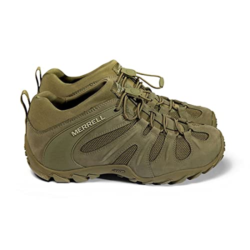 Merrell Men's Cham 8 Stretch Tactical Industrial Shoe, Dark Olive, 12