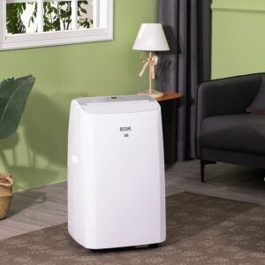 Emerson Quiet Kool 14000 BTU ASHRAE/10000 BTU DOE 115V Portable Air Conditioner with Dehumidifier and Remote Control, AC for Apartment, Bedroom, Medium/Large Rooms up to 550 Sq. Ft. in White