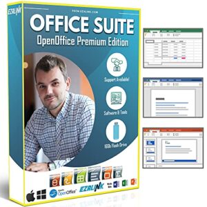 office suite 2023 home & student premium | open word processor, spreadsheet, presentation, accounting, and professional software for mac & windows pc