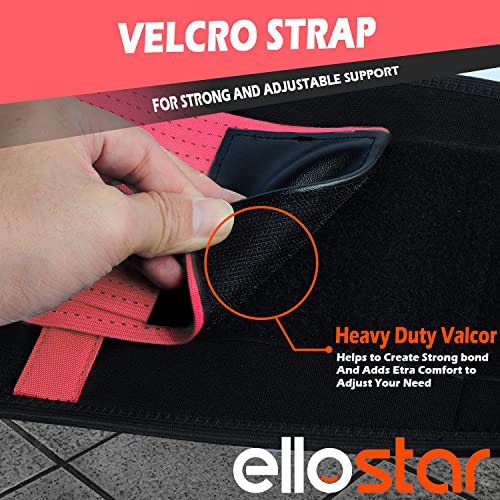 ellostar Women's Waist Trainer: Sweat Band for Belly Fat, Tummy Control, Back Support, Workout Shapewear, Weight Loss Aid X-Large, Pink