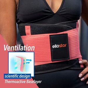 ellostar Women's Waist Trainer: Sweat Band for Belly Fat, Tummy Control, Back Support, Workout Shapewear, Weight Loss Aid X-Large, Pink