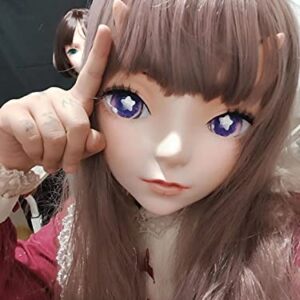 KuKu Comic Resin BJD Cosplay Anime Full Head Kigurumi Doll Mask (standard 3/4)