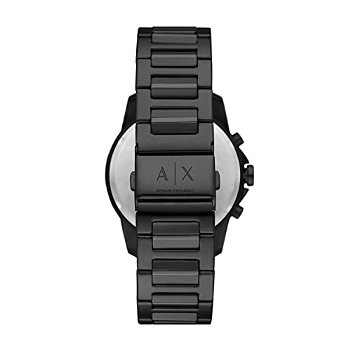 Armani Exchange Men's Quartz Watch with Stainless Steel Strap, Black, 22 (Model: AX1722)