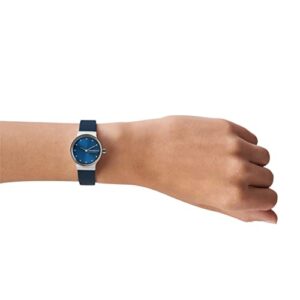 Skagen Women's Freja Two-Hand Blue Eco Leather Watch (Model: SKW3007)