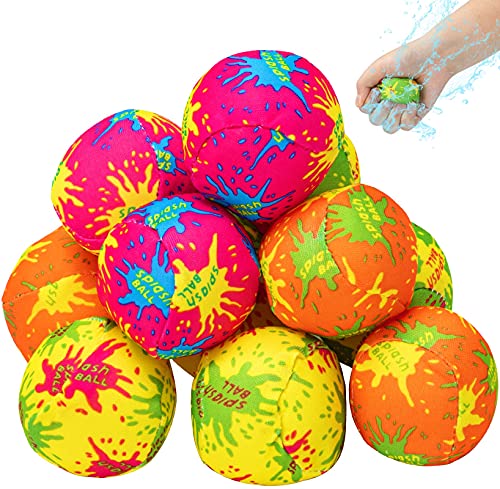 HFATMOS Water Splash Balls Float, Water Bomb Balls for Pool, Water Absorbent Ball for Water Activities, Kids Pool Toys Summer Beach Soaking Games Fun Children Party Activities 12 Pcs