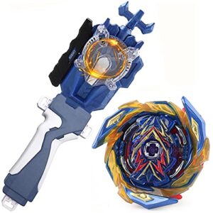 konikiwa battling sparking string launcher, brave valkyrie top burst launcher set, left and right spin string launcher grip compatible with all bey burst series - blue