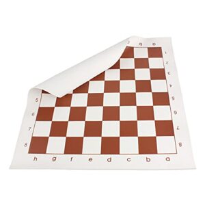 Andux Chess Game Set Chess Pieces and Rollable Board QPXQ-01 (Brown,35x35cm)