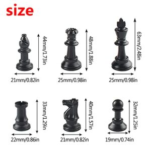 Andux Chess Game Set Chess Pieces and Rollable Board QPXQ-01 (Brown,35x35cm)