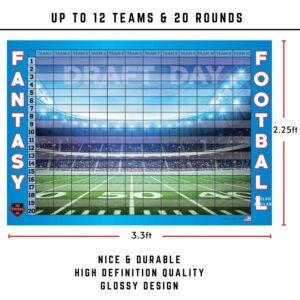 Fantasy Football Draft Board 2023-2024 - Color Rush Labels & Draft Board - Fantasy Football Draft Kit