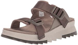 merrell women's alpine cush slide wedge sandal, brindle, 7