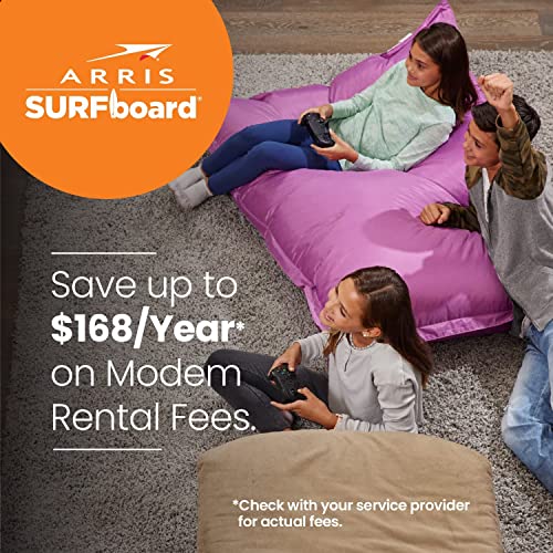 ARRIS Surfboard SBG10-RB DOCSIS 3.0 Cable Modem & AC1600 Dual Band Wi-Fi Router, Approved for Cox, Spectrum, Xfinity & Others (RENEWED)