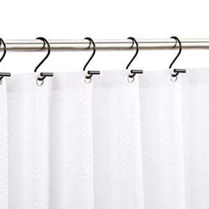 CHICTIE Black Shower Curtain Hooks Rings, Decorative Shower Curtain Rings for Bathroom Shower Curtains Rods, Set of 12 Premium Rust-Resistant Metal Shower Hooks Hangers T Shaped Design