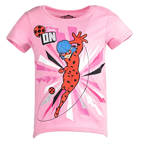 Miraculous Ladybug Cat Noir Rena Rouge Big Girls 3 Pack Graphic T-Shirts Black/Pink/Red 14-16