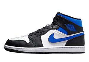 jordan mens air 1 mid 554724 140 racer blue/black/white - size 9