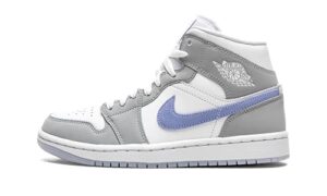 jordan womens wmns air jordan 1 mid bq6472 105 grey blue - size 9w