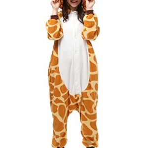 Amazocosplay Adult Giraffe Onesie Animal One Piece Cosplay Costume Pajamas,X-Large