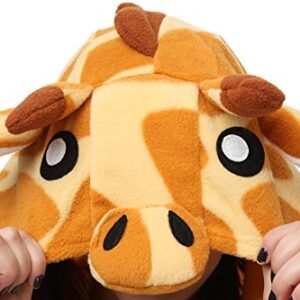 Amazocosplay Adult Giraffe Onesie Animal One Piece Cosplay Costume Pajamas,X-Large