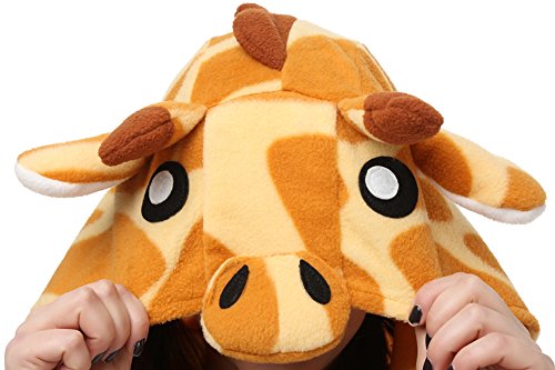 Amazocosplay Adult Giraffe Onesie Animal One Piece Cosplay Costume Pajamas,X-Large